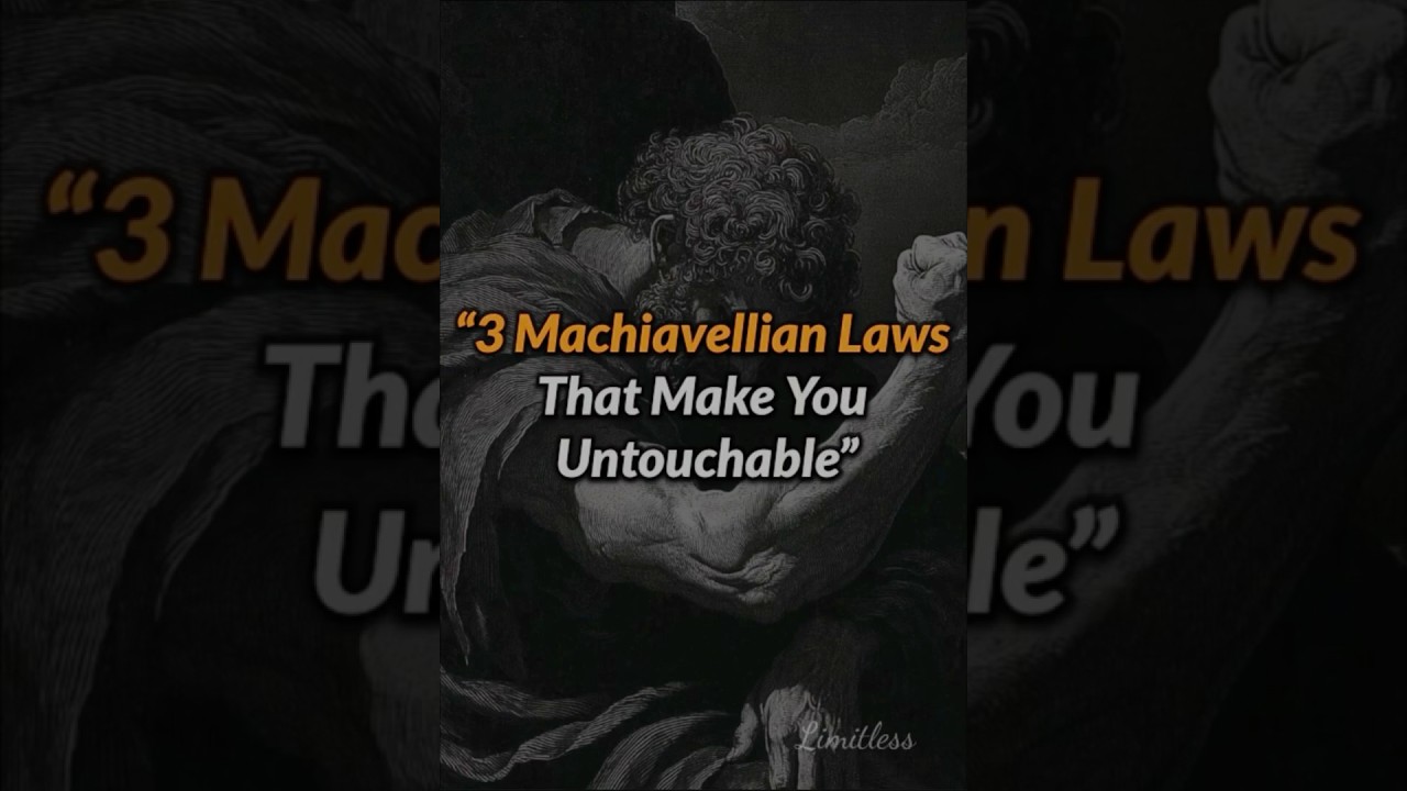 3 Machiavellian Laws That Make You Untouchable 🔥| Self Motivation Quotes In English  #motivation