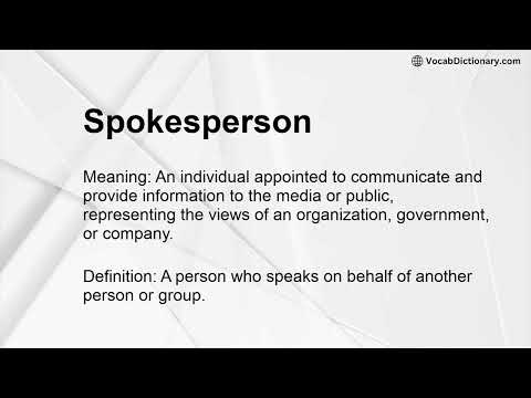 Spokesperson Meaning
