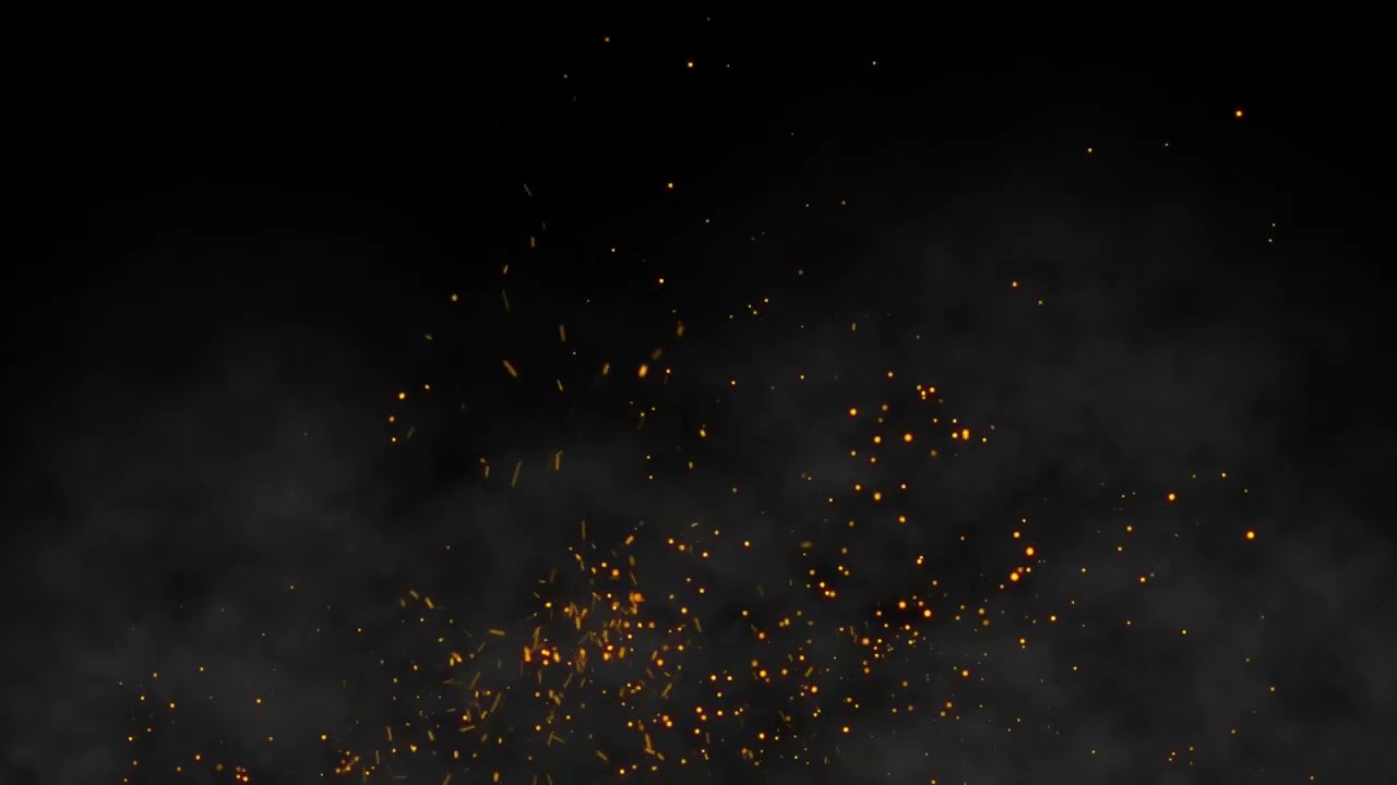 Glowing Fire Sparks & Embers on Black Background - 4K VFX Stock Video