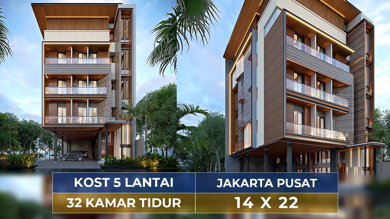 Mrs. Wahyu 1594 dan Mrs. Mega Modern Boarding House 5 Floors Design