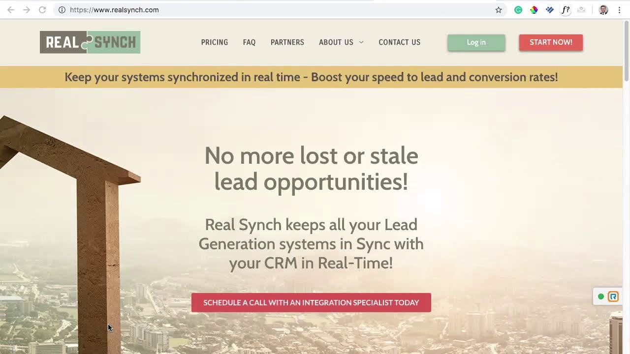Using Realsynch to Integrate Boomtown! and Sisu