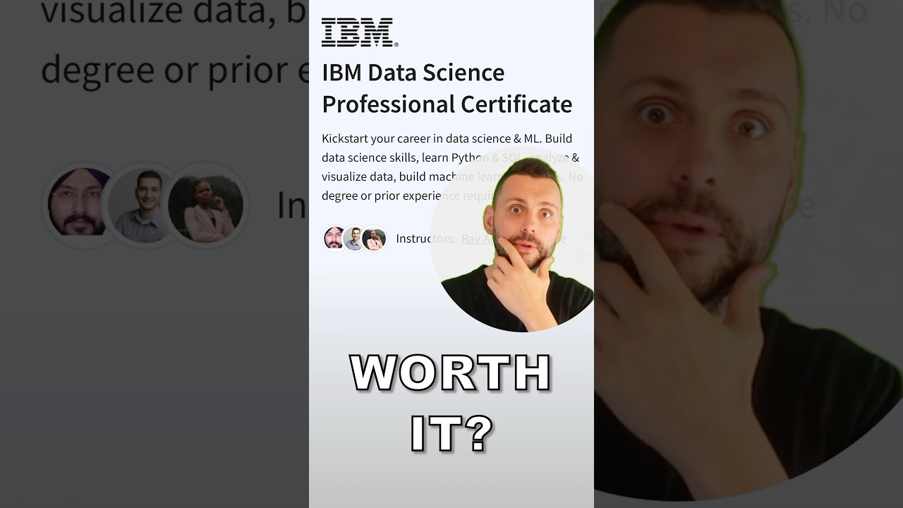 Is The IBM Data Science Professional Certificate Worth It? 🧐