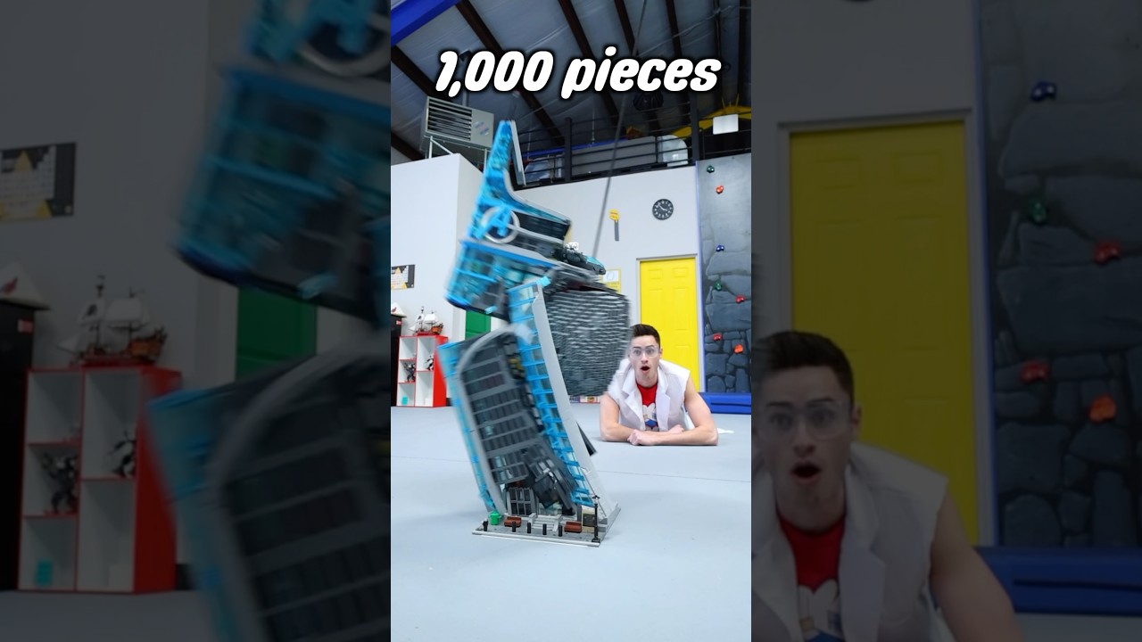 1 to 1,000 piece LEGO WRECKING BALL… with ​⁠@Brick_Science #lego