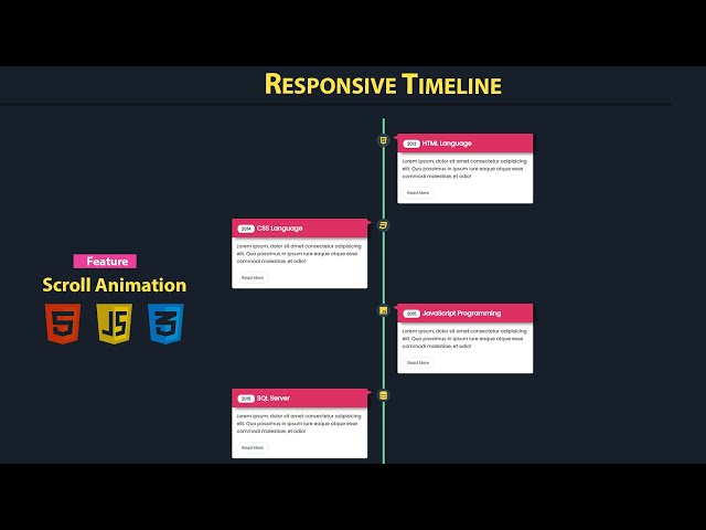 Creating A Responsive Vertical Timeline With Html Css And Javascript Galaxyai Galaxyai
