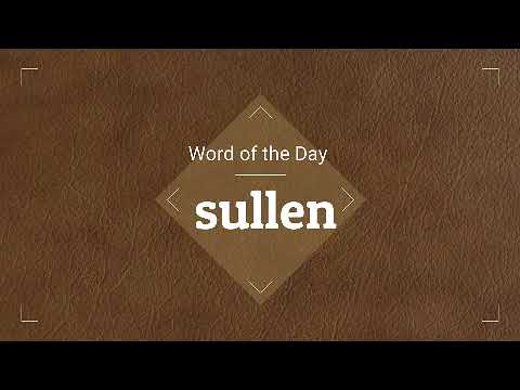 sullen: meaning and usage