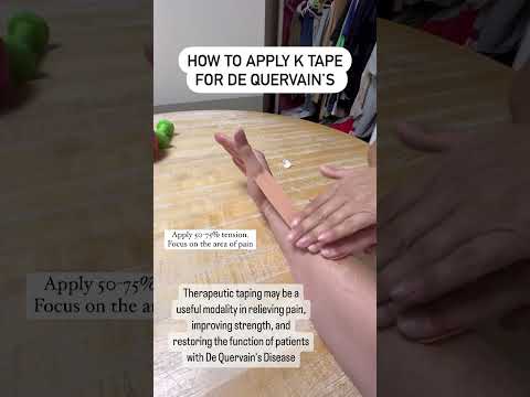K tape for De Quervain’s syndrome #dequervainstenosynovitis #kinesiotaping #physicaltherapy