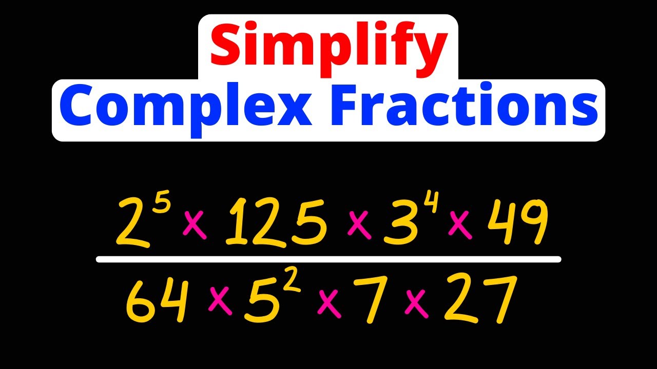 Simplify Complex Fractions Using Exponent Rules | Eat Pi