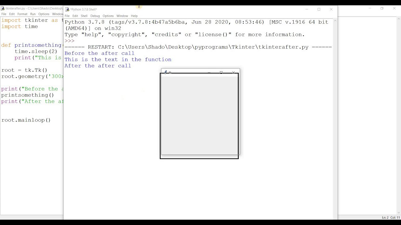 Tkinter After Method - Delayed Events in Tkinter