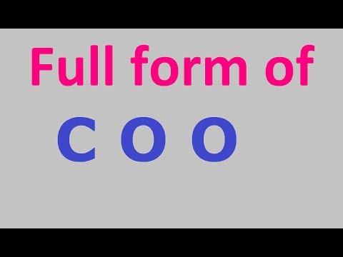 full form of coo