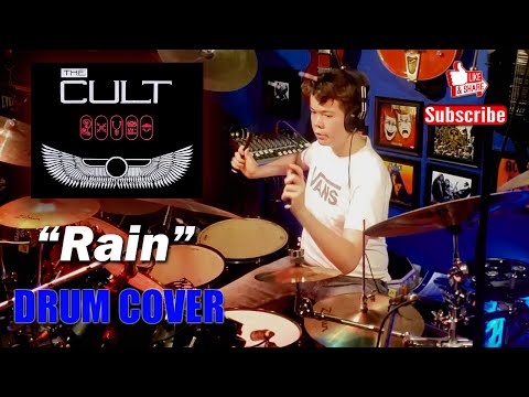 The Cult "Rain" (Drum Cover) By: Adam Mc - 16 Year Old Kid Drummer