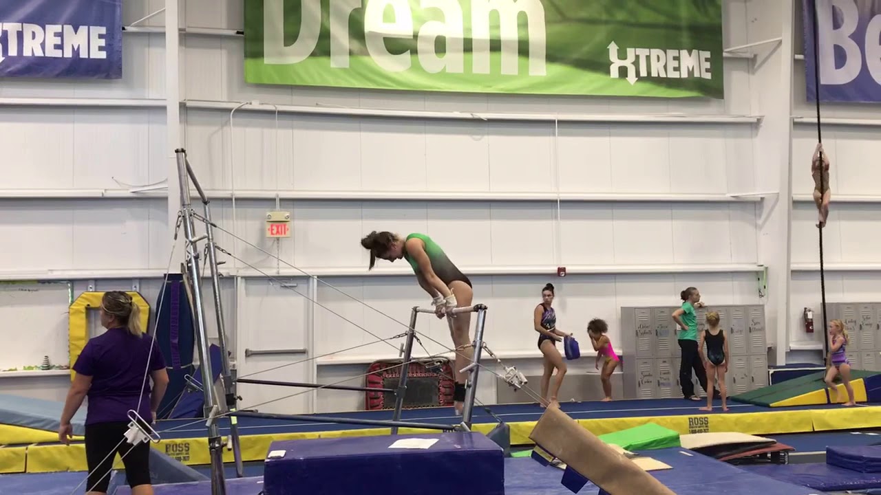 Carley Scott- Bars Training Kip Routine to Double Layout Dismount
