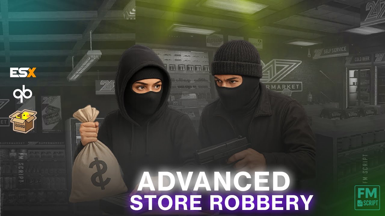 Store Robbery Script | Multi-Framework Support (QB, QBOX, ESX) | Realistic Heist System for FiveM