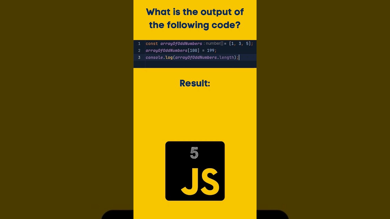What is the output of the following javascript code? #javascript #problemsolving #challenge