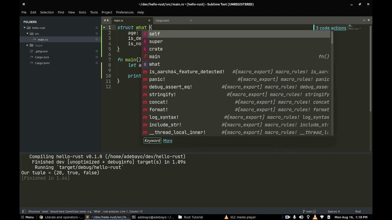 4. Tuples | Rust Programming language tutorial