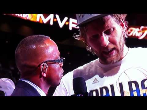 NBA Finals 2011 Stewart Scott Interviews Dirk Nowitzki After Game 6