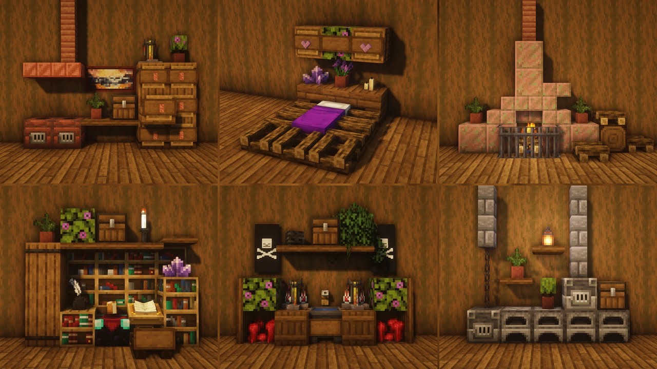 Minecraft 1.17: 10 Simple Interior Design Inspiration & Ideas in 1.17 Update | Easy Tutorial
