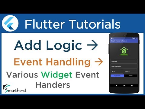 Learn Flutter Event Handling Add logical code Flutter Tutorial for Beginners using Dart 3 7 ...