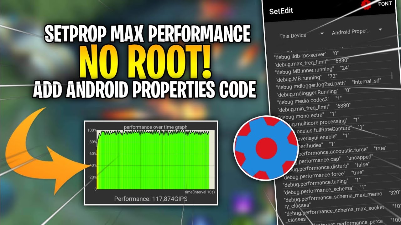 SETPROP MAX PERFORMANCE | ( NO ROOT ) ADD ANDROID PROPERTIES CODE SETEDIT