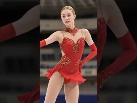 Red Dress Blooms on Ice, This Is the Visual Healing Top Stream#figureskating#dress #icedance#healing
