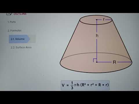 Volume of truncated cone formula