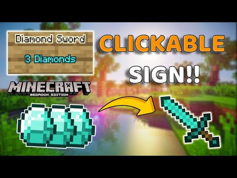 Minecraft Bedrock Clickable Signs | Bedrock Command Block Tutorial