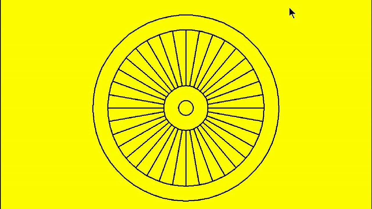 Python Turtle Code: Bike Wheel