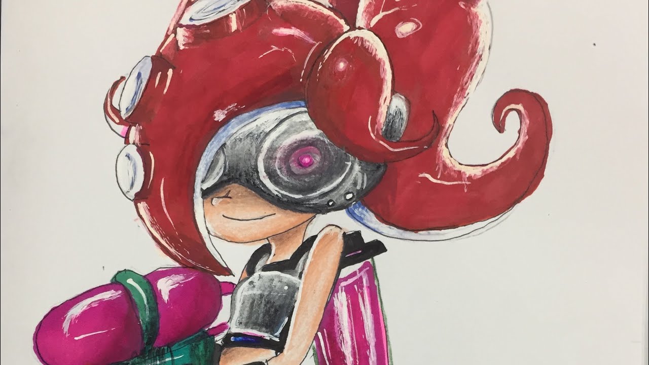 Drawing Rival Octoling (Splatoon)