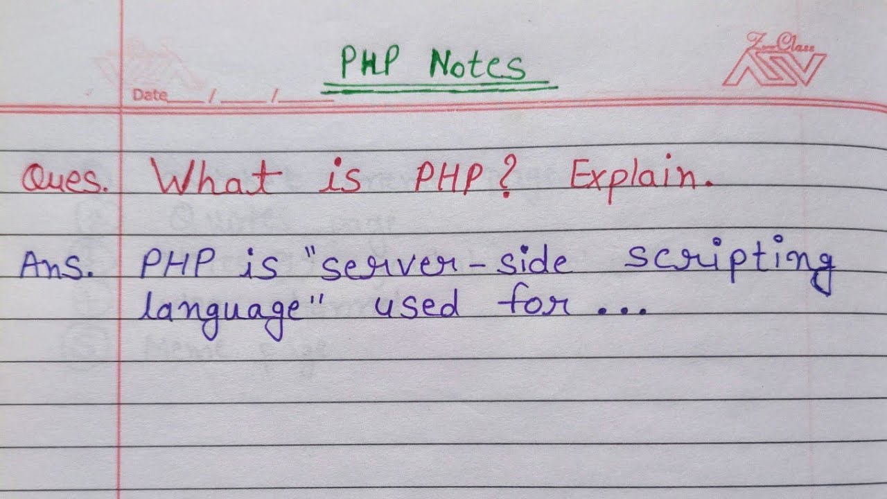 What is php in hindi ? ||  php notes