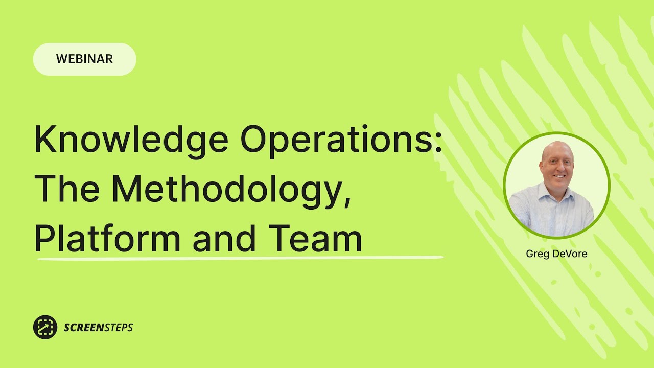 Knowledge Operations: The Methodology, Platform and Team