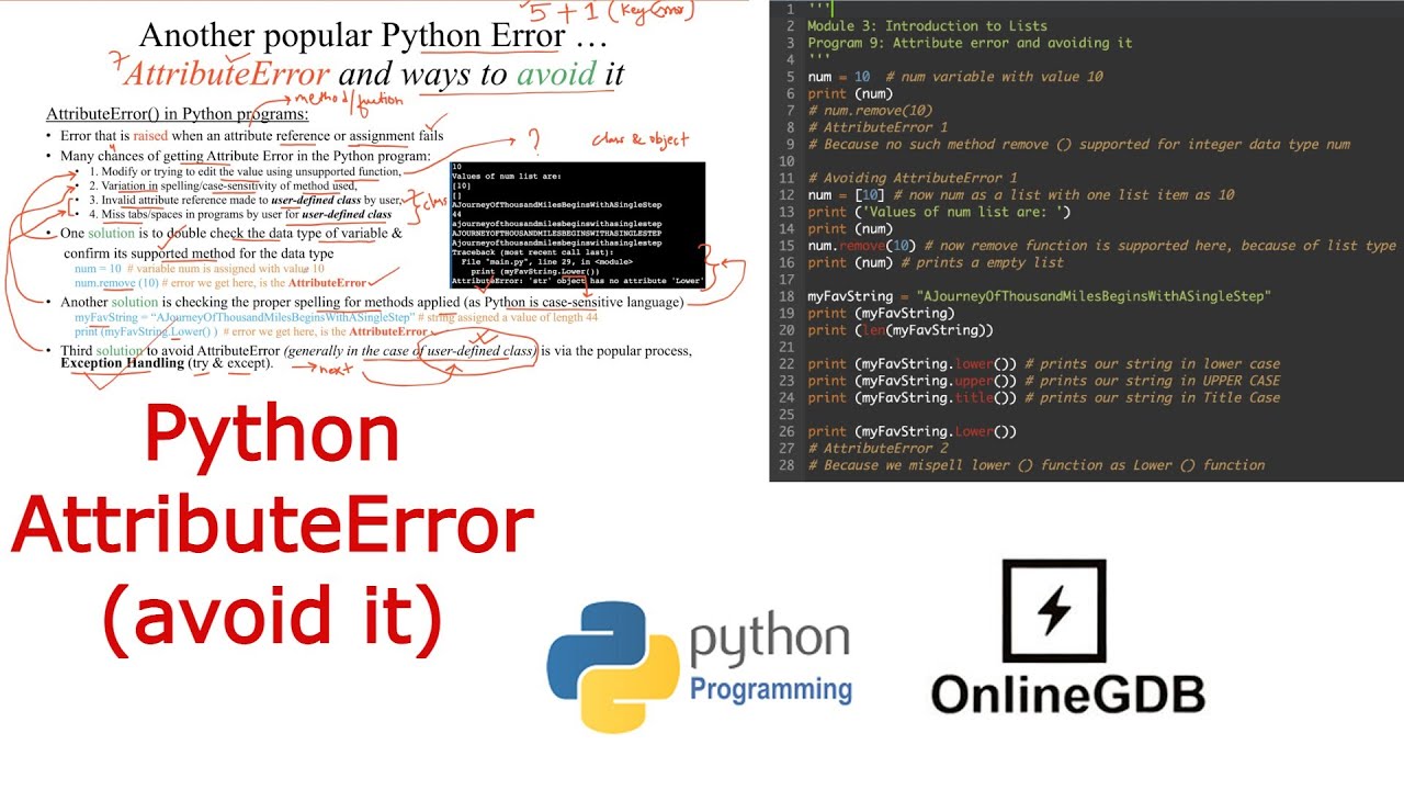 Python | AttributeError | Ways to avoid