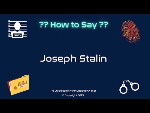How to Pronounce Famous Criminal: Joseph Stalin? (CORRECTLY) | Pronunciation Planet