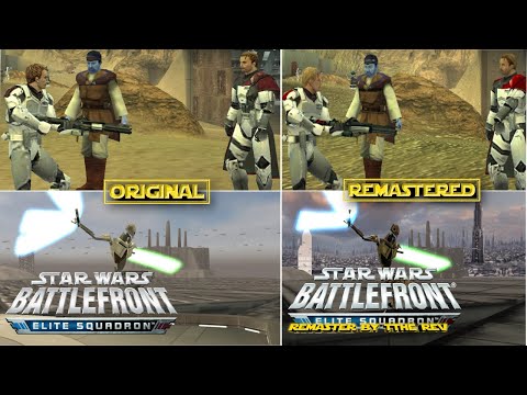 COMPARISON Star Wars Battlefront Elite Squadron Remaster | THE CLONE WARS | PSP