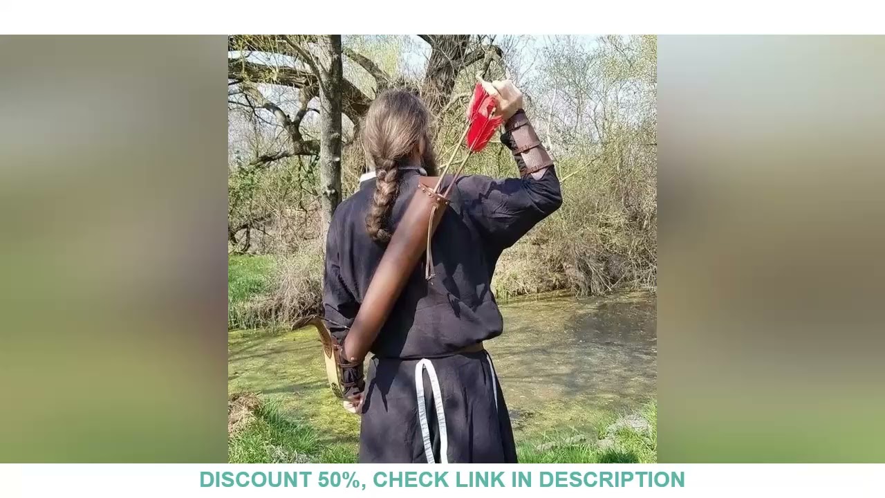 Medieval Traditional Shoulder Belt Archery Arrow Holder Quiver Renaissance Hunter Archer Nomad Cospl