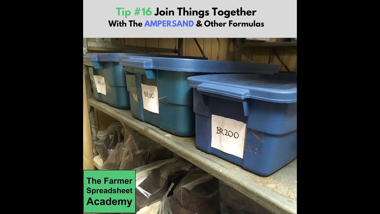 Tip #16 Join Things Together With Ampersand And Other Formulas