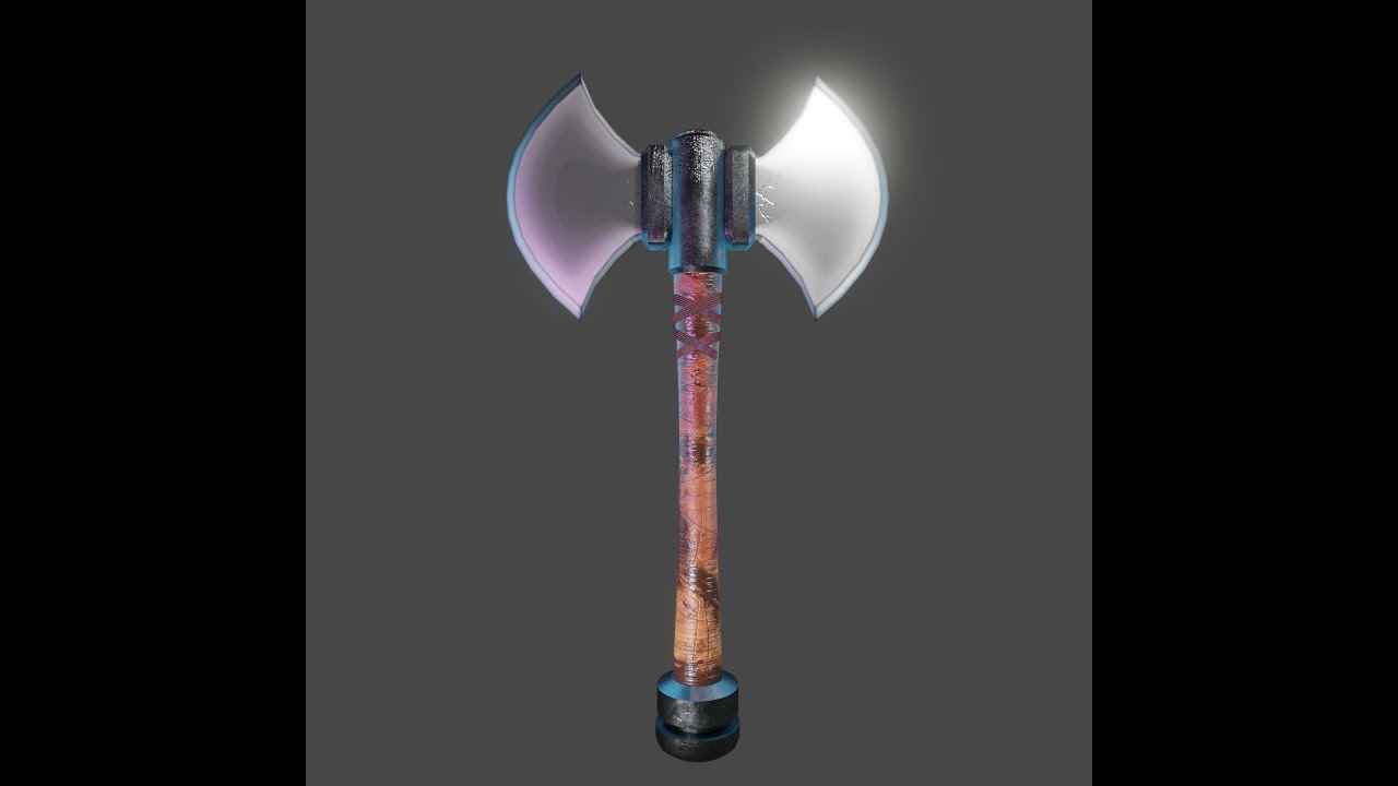 3D Game Ready Axe - Blender + Substance Painter (ArtStation for more)