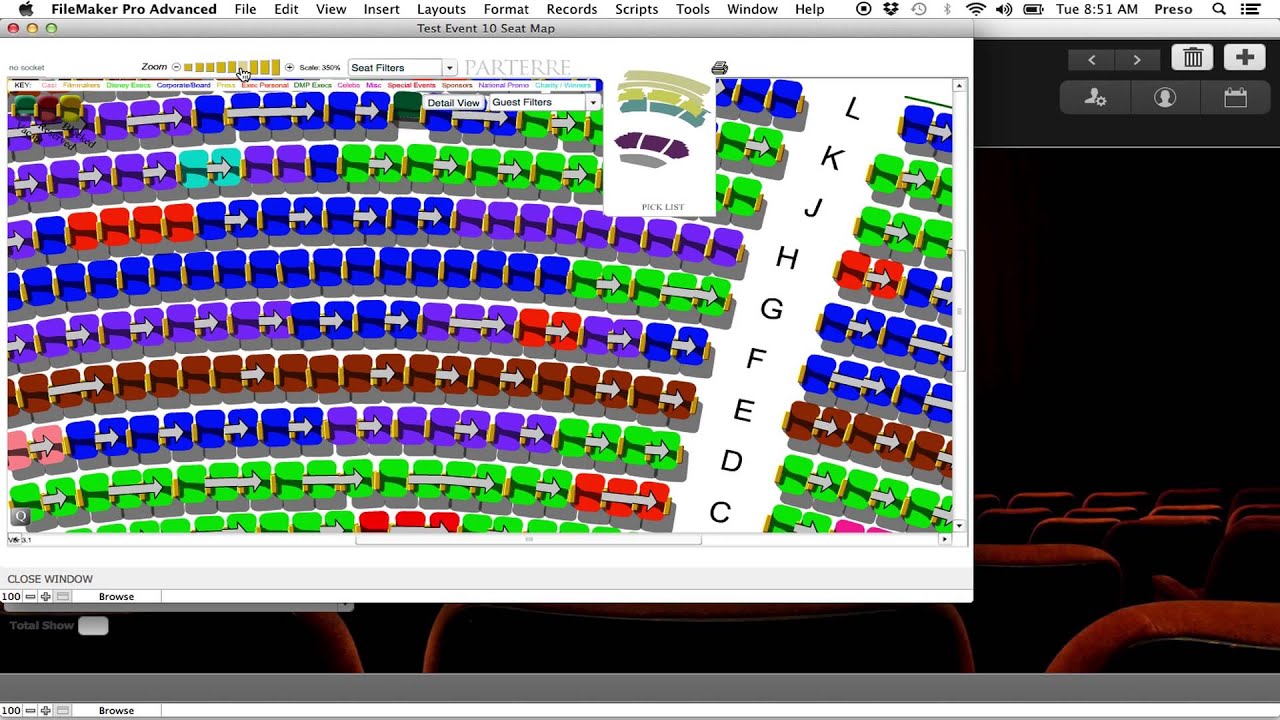 FileMaker Theater Seating Chart
