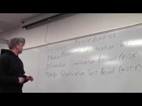 Welding procedures