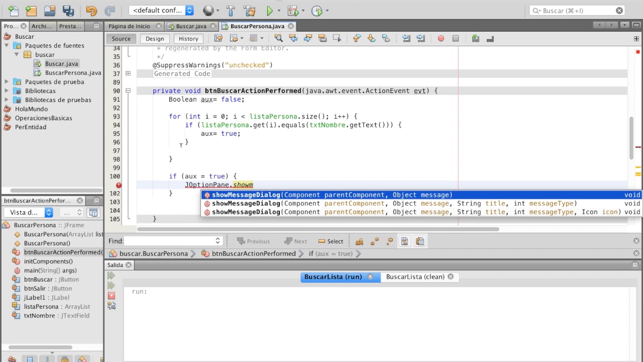 Ejemplo Formulario con ArrayList en NetBeans 8.2 JAVA
