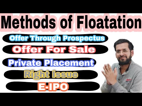 Methods of Floatation in primary market | Methods of new issue | Methods of flotation Primary Market