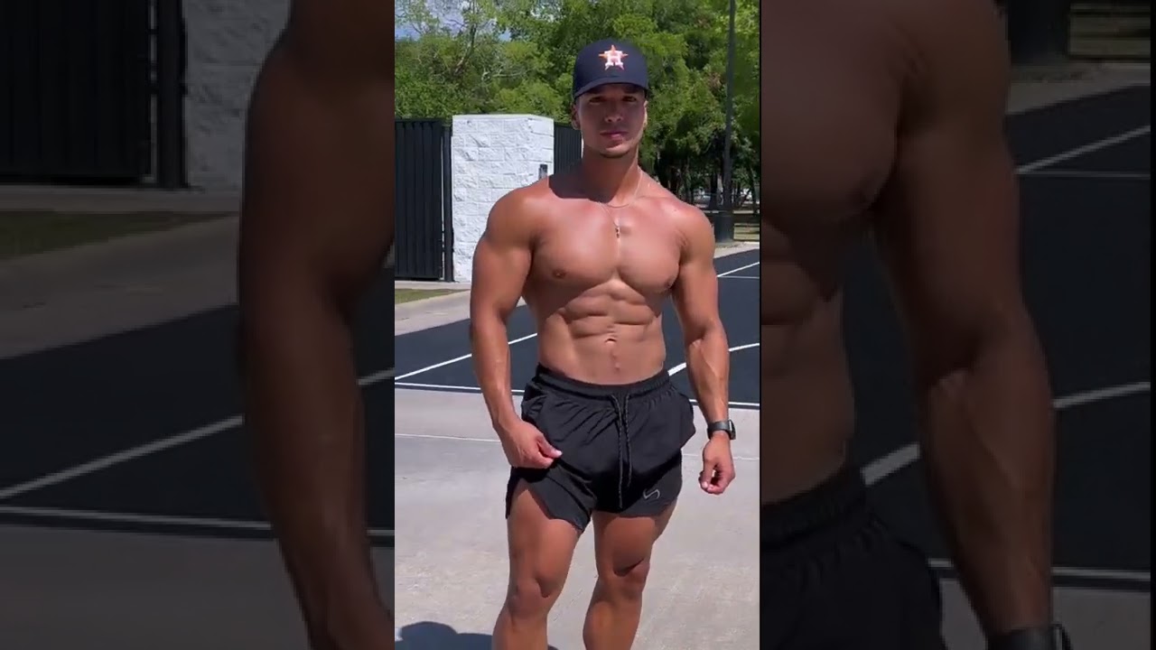 Fit GUy Chest Muscle Flexing