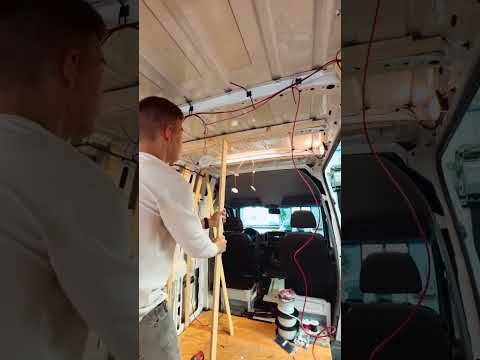 Our Mercedes Sprinter van ceiling is framed in 🥳