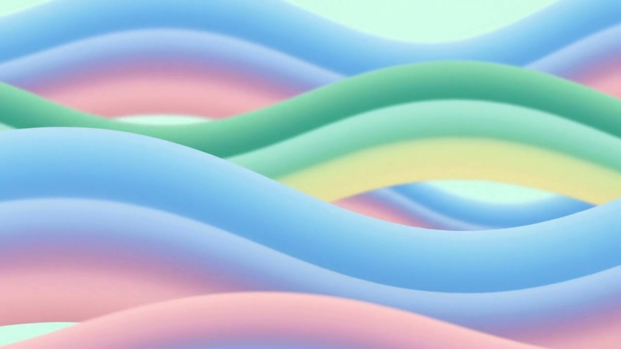 Abstract Wave Background Video. Colorful VJ Loop.  Wavy Lines Background. Copyright Free Wallpaper.