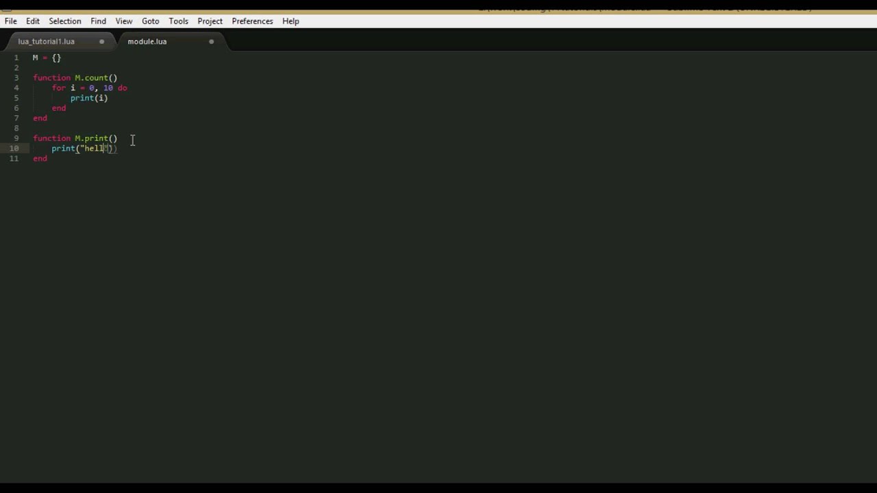 Lua Tutorial 13: Modules