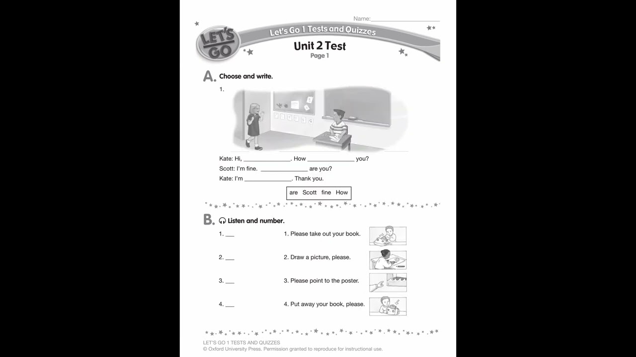 LISTENING • Let's Go Unit Test 1 and 2 | Luyện Nghe LET'S GO