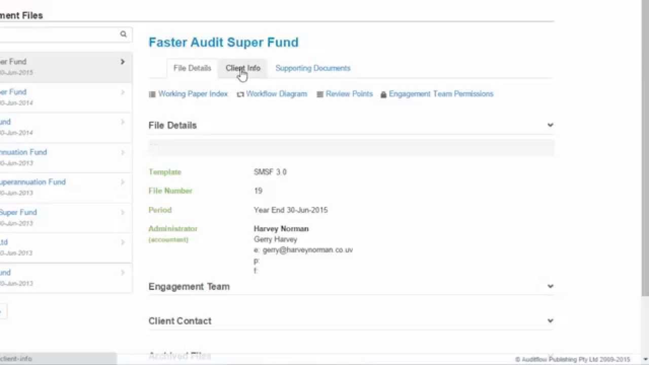 Auditflow Getting Started - Navigating the My Files Page