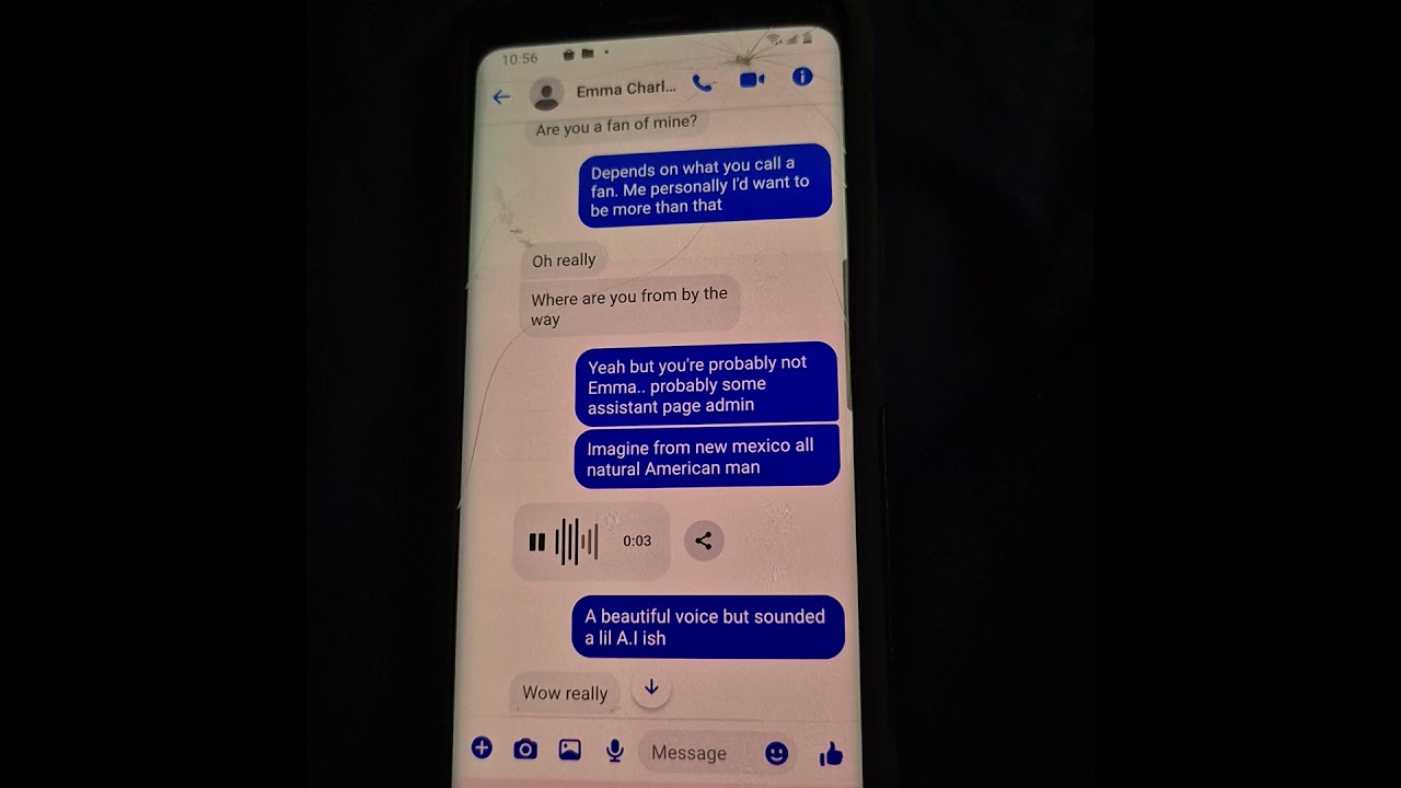 got a voice message from Emma watson. is it real or A.I #emmawatson