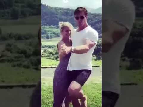 Chris Hemsworth dancing with wife Elsa Pataky