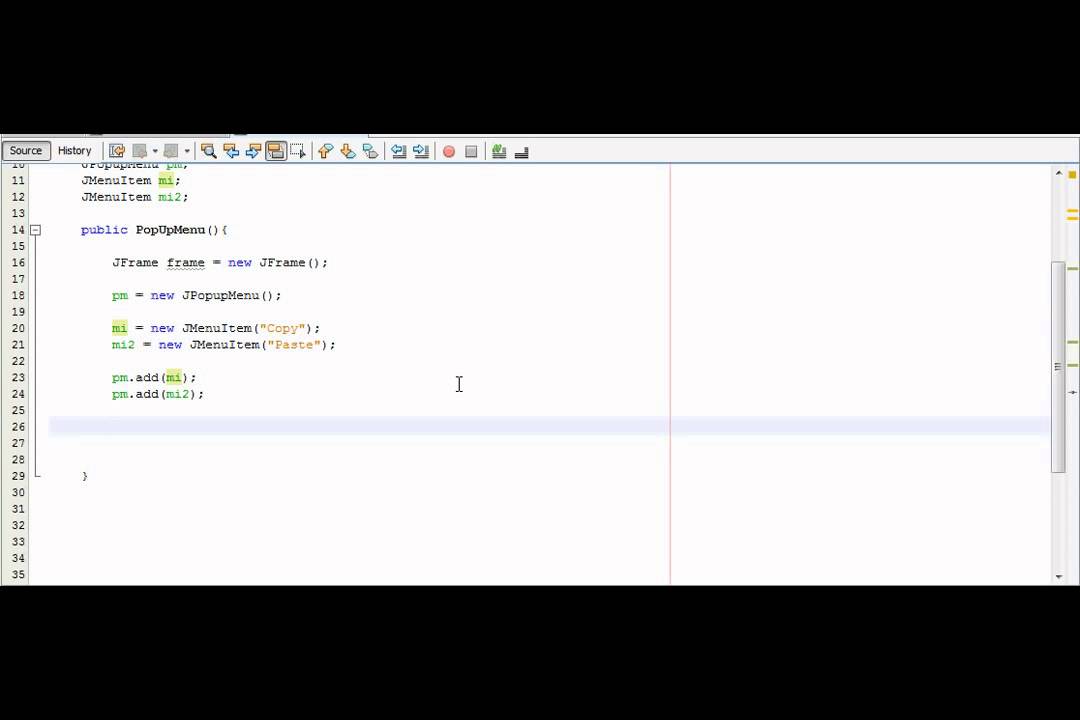 Java JPopupMenu Tutorial
