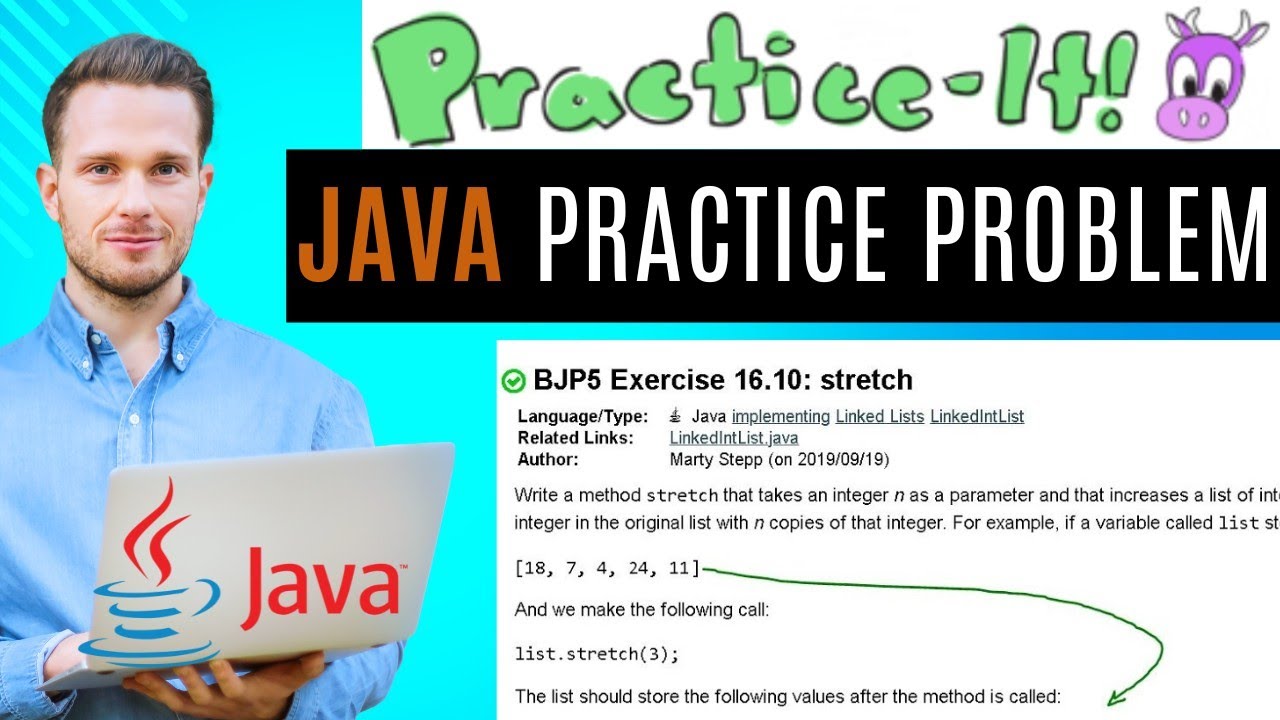 Java Practice It | Exercise 16.10: stretch | LinkedLists, #implementing instance methods