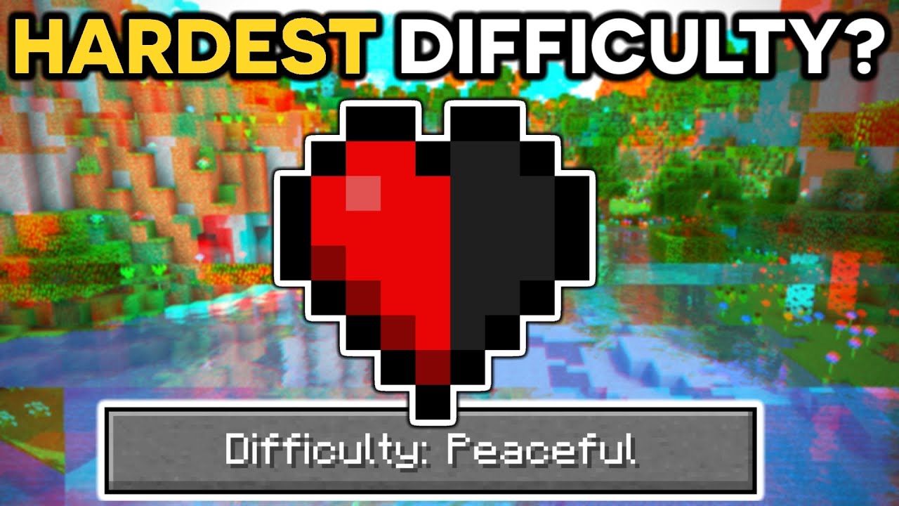 Minecrafts HARDEST Difficulty is... PEACEFUL?!?